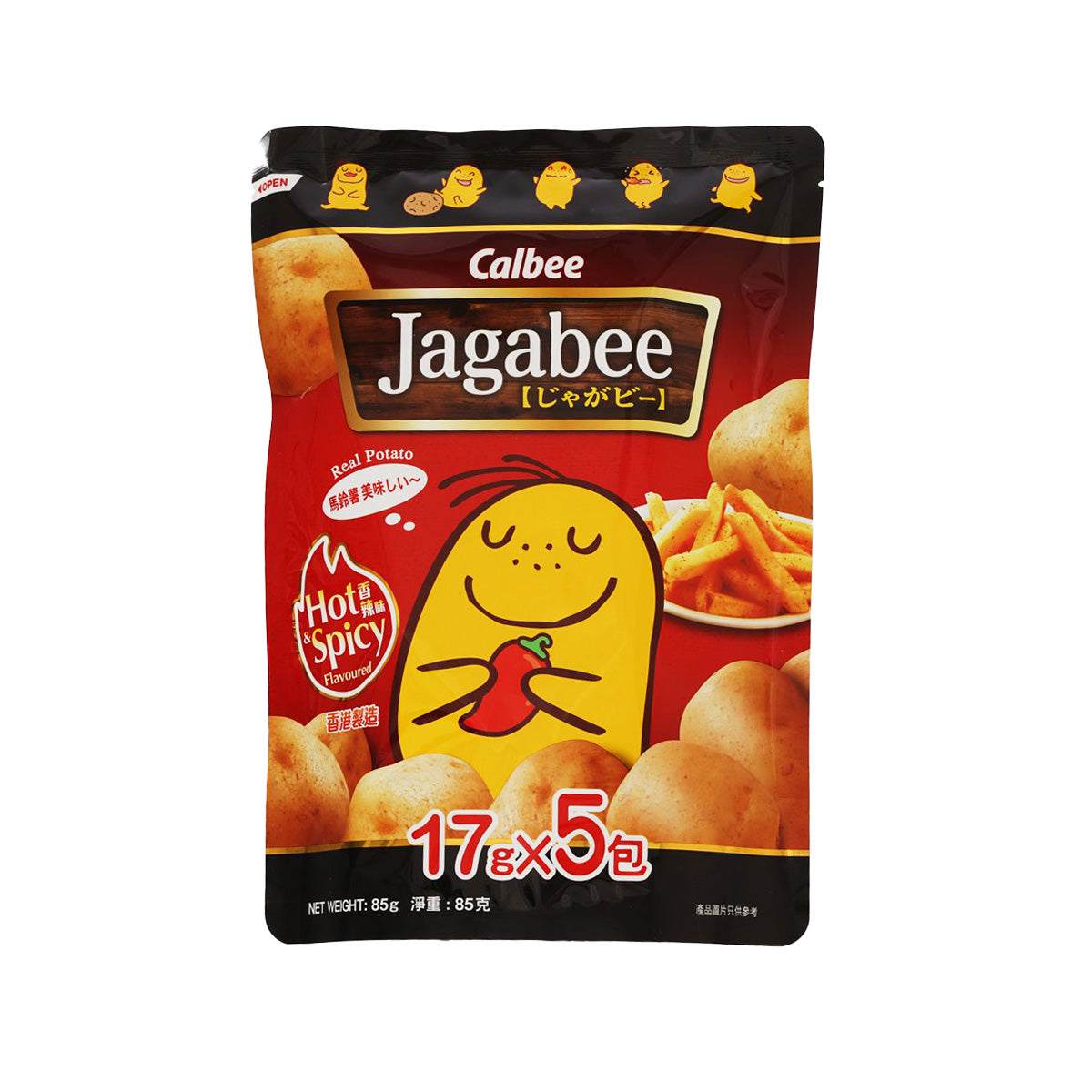 CALBEE Jagabee Hot & Spicy Flavoured Potato Sticks - Standing Pouch (8 – city'super E-Shop