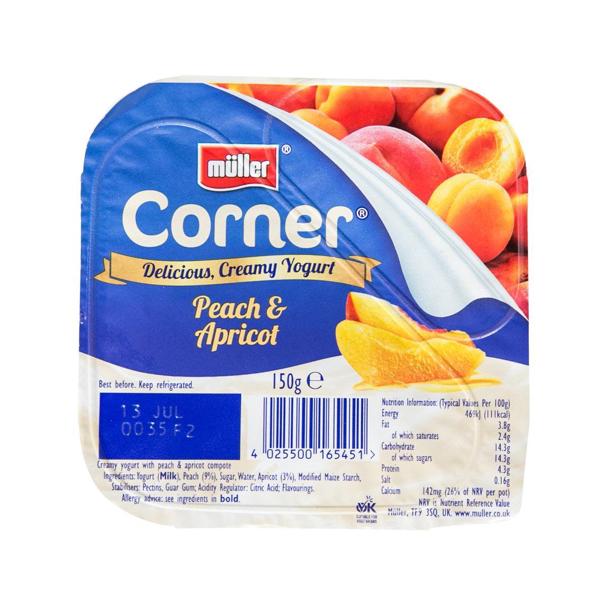 MULLER Corner Creamy Yogurt with Peach & Apricot Compote (136g) – city ...