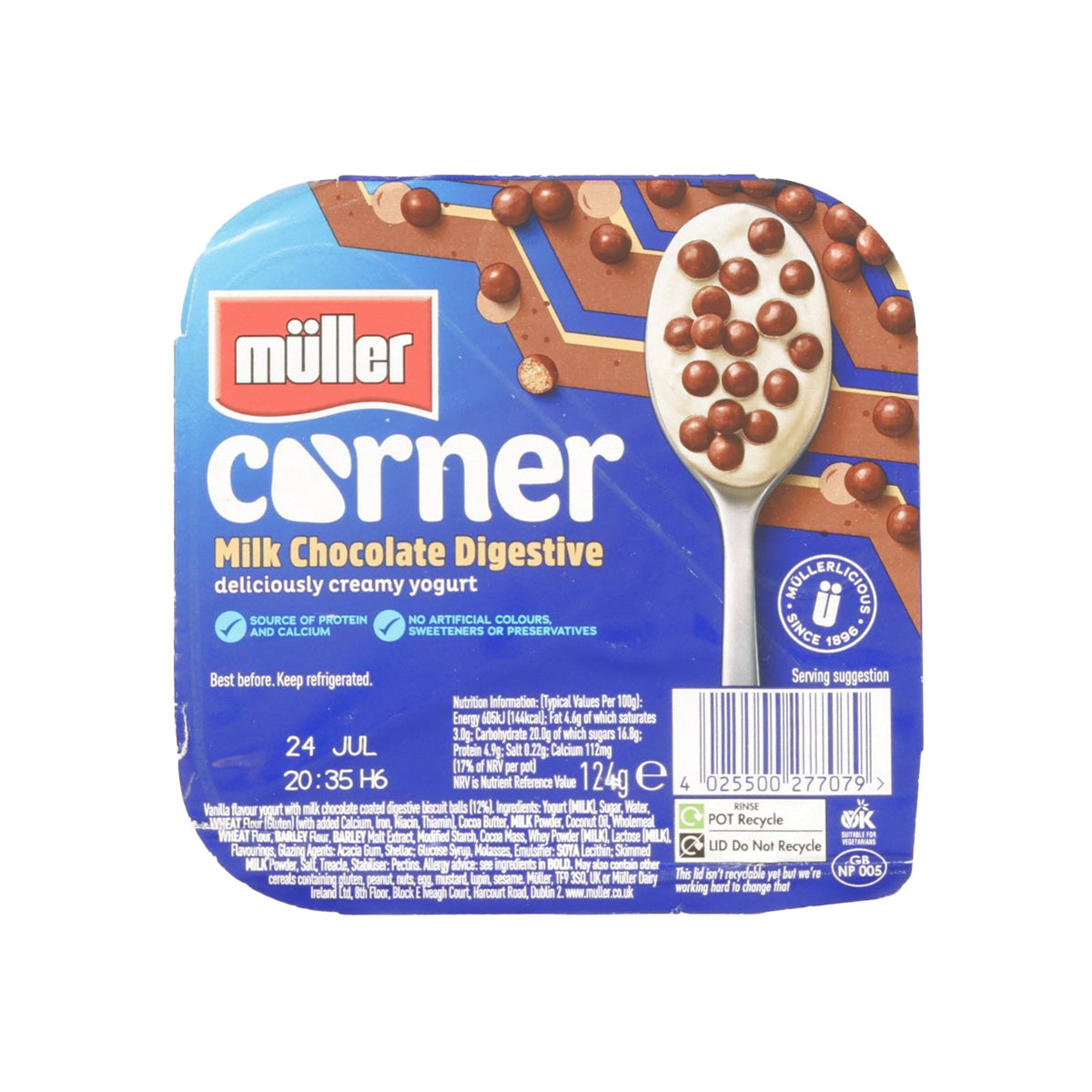 MULLER Corner Milk Chocolate Digestives Yogurt (124g) – city'super E-Shop