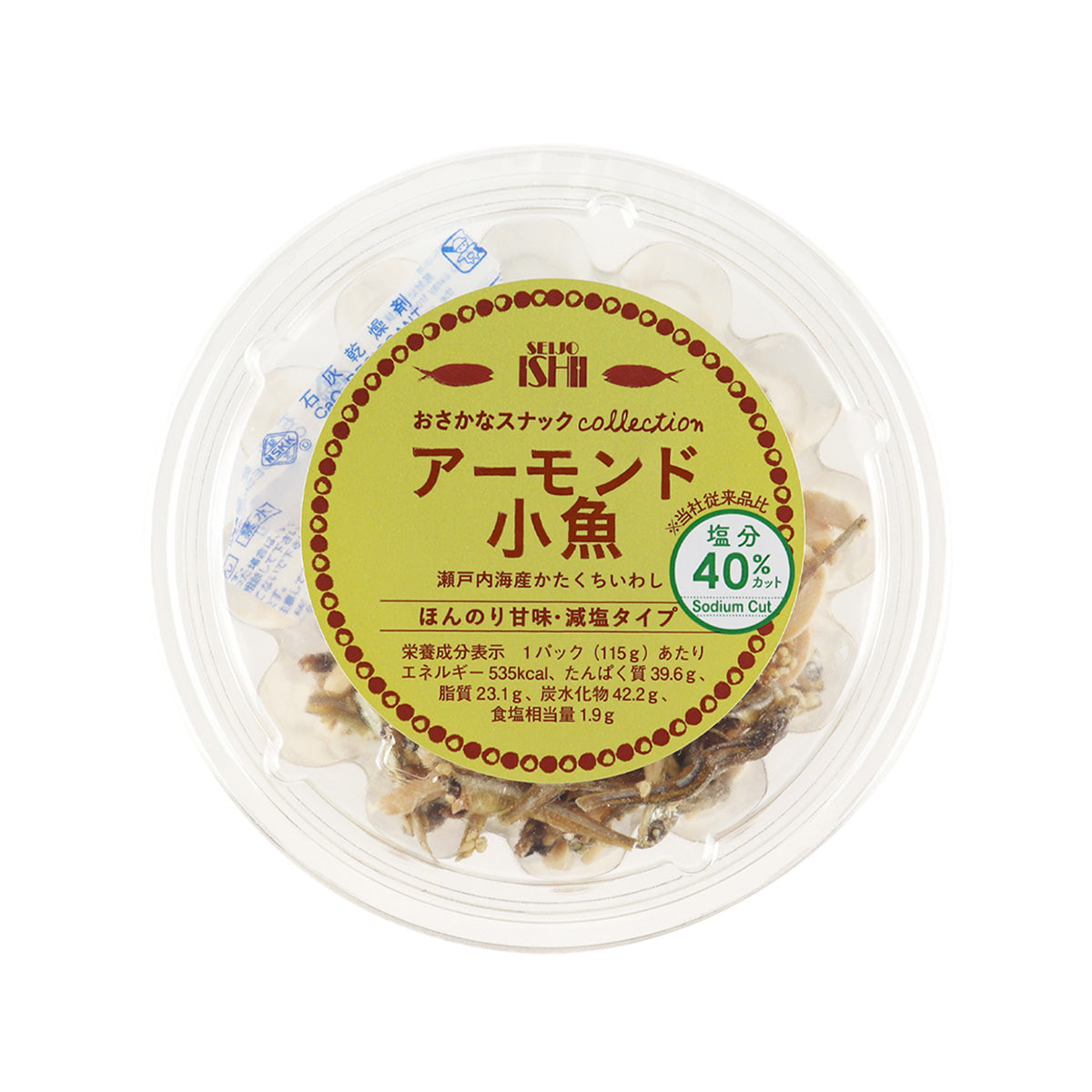 SEIJOISHII Almond Dried Small Fish Snack - 40% Reduced Salt (115g ...