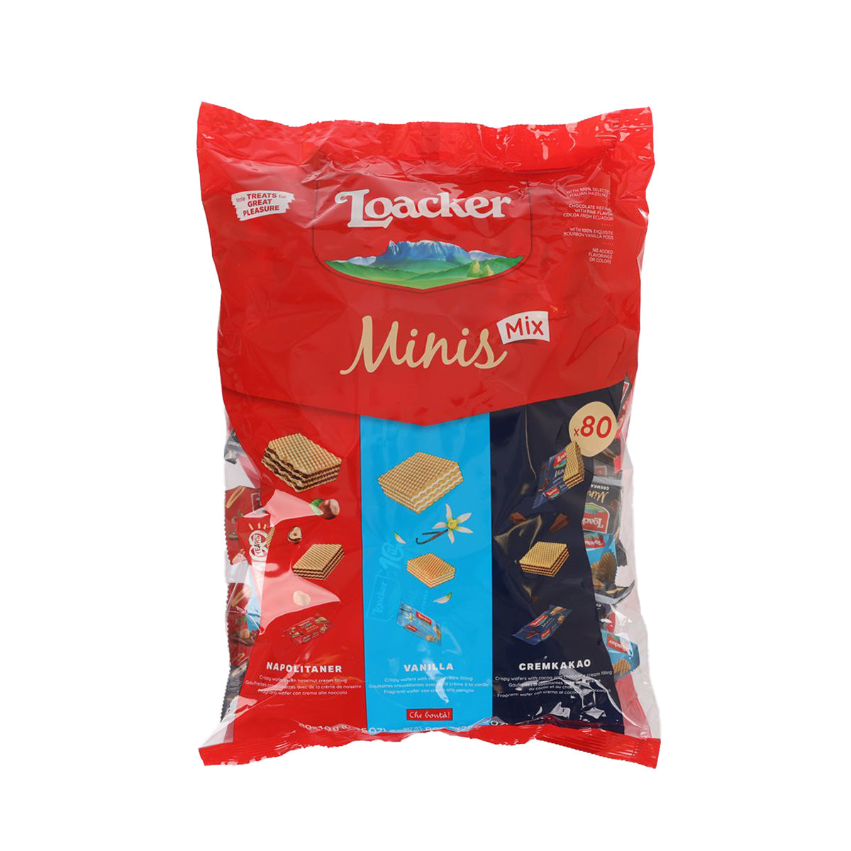 LOACKER Assorted Crispy Wafers with Hazelnut, Cocoa, Chocolate & Vanil ...