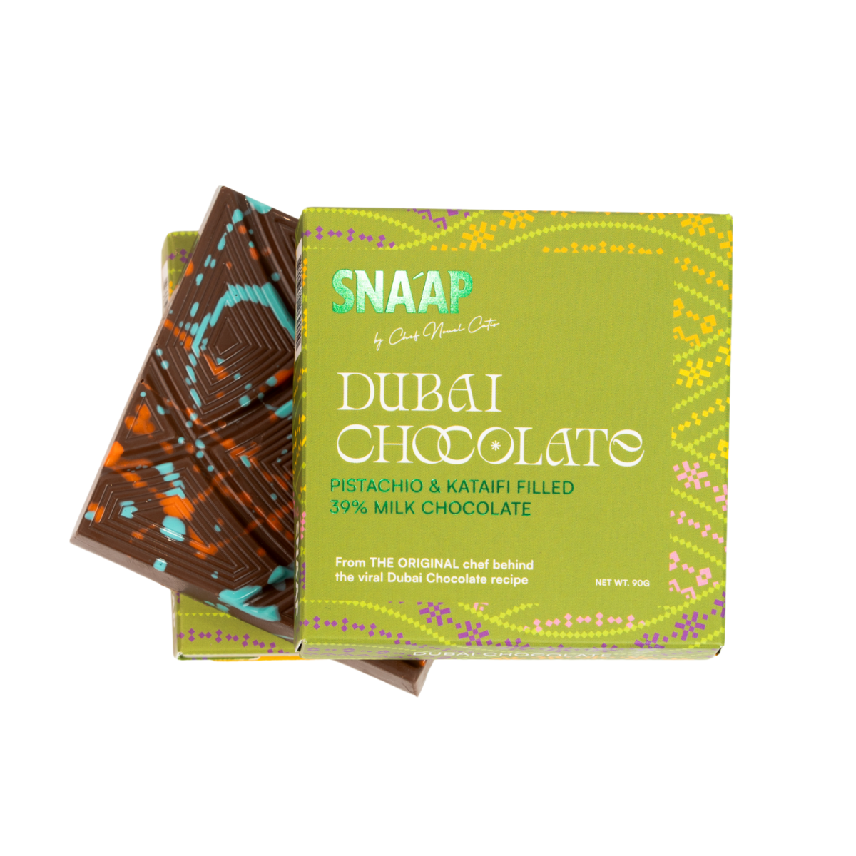 SNAAP CHOCOLATE 杜拜開心果牛奶朱古力 (90g) – city'super E-Shop