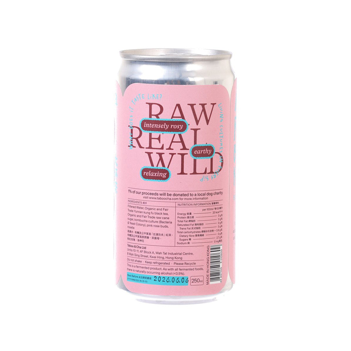 TABOOCHA Rose Roselle Black Tea Kombucha [Can] (250mL) – city'super E-Shop