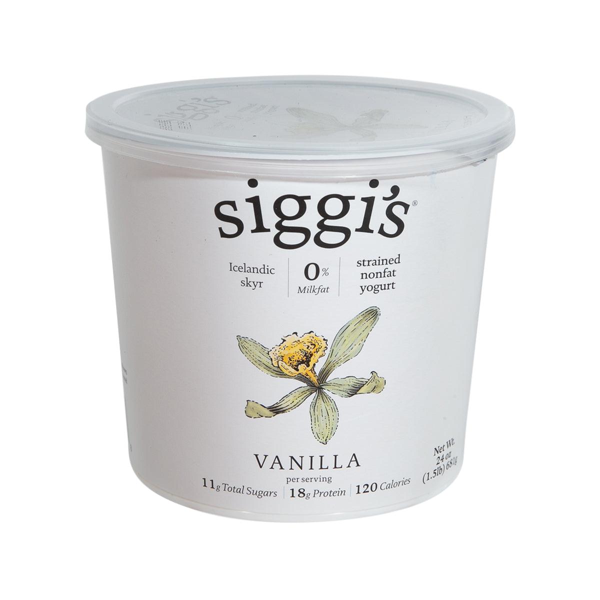 SIGGI'S Skyr Icelandic Style Strained Non-Fat Vanilla Yogurt (681g ...
