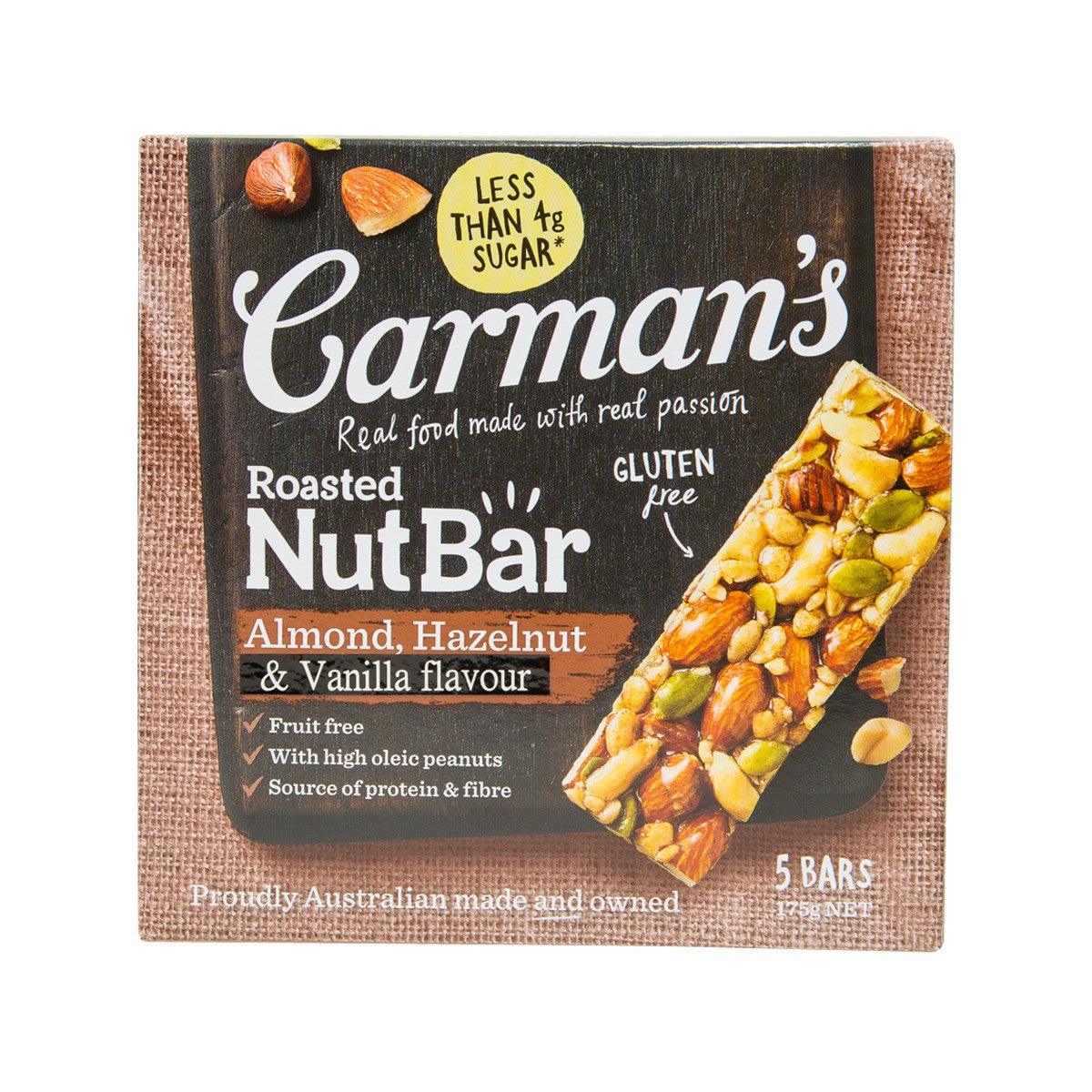 CARMAN'S Almond, Hazelnut & Vanilla Flavour Roasted Nut Bar (175g ...