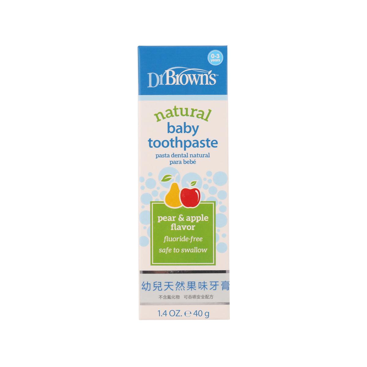 DR BROWN'S Natural Baby Toothpaste - Pear & Apple Flavor (40g) – city ...
